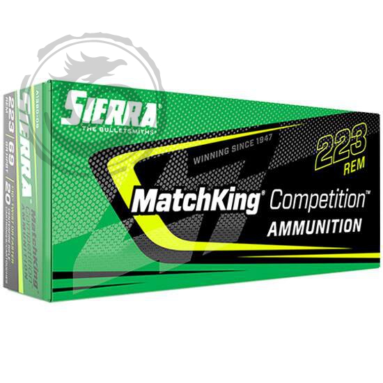 Sierra 223 Rem MatchKing Competition Ammunition 77 Gr Hollow Point Boat ...