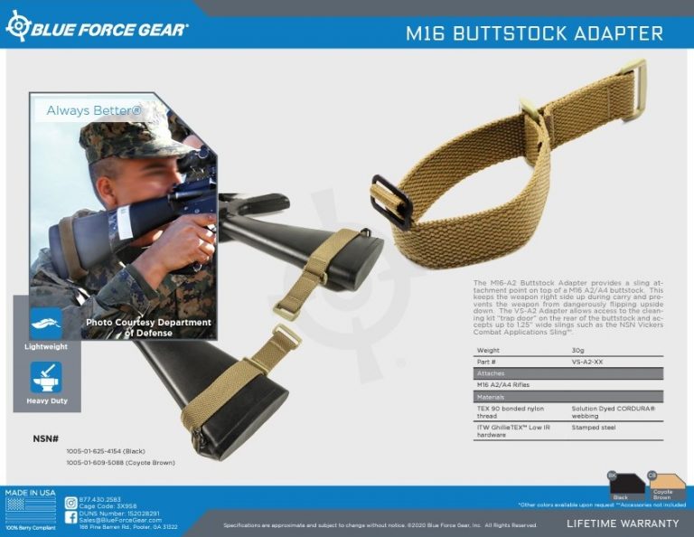 Blue Force Gear A1/A2 Buttstock Adapter » Tenda Canada