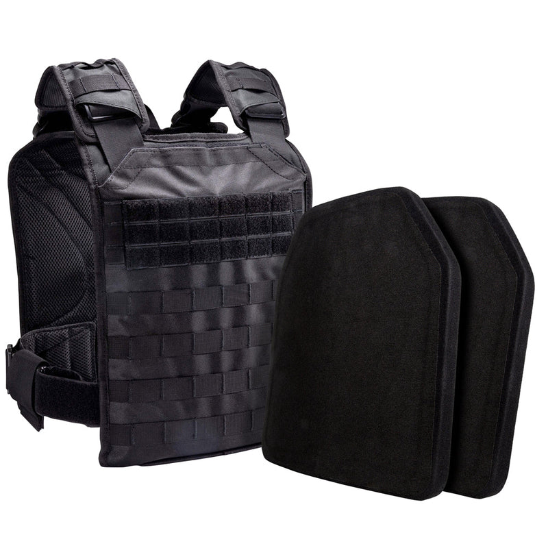 BulletSafe Bulletproof Tactical Plate Carrier Kit with Two Level IV ...