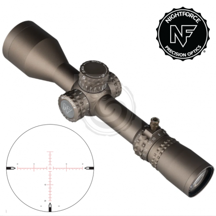 Nightforce NX8 2.5-20x50mm F1 .25 MOA Illum PTL MOAR Dark Earth ...