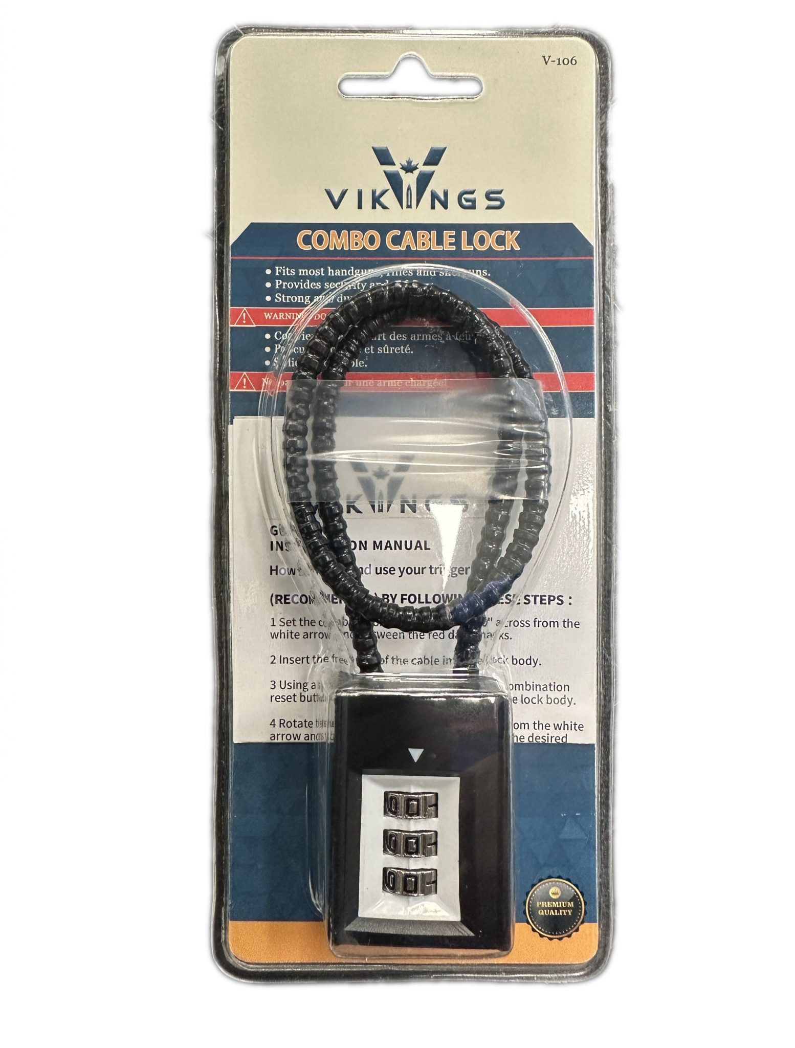 Vikings Gun Cable Lock 3 Digit Combination 15 Inch – V106 » Tenda Canada