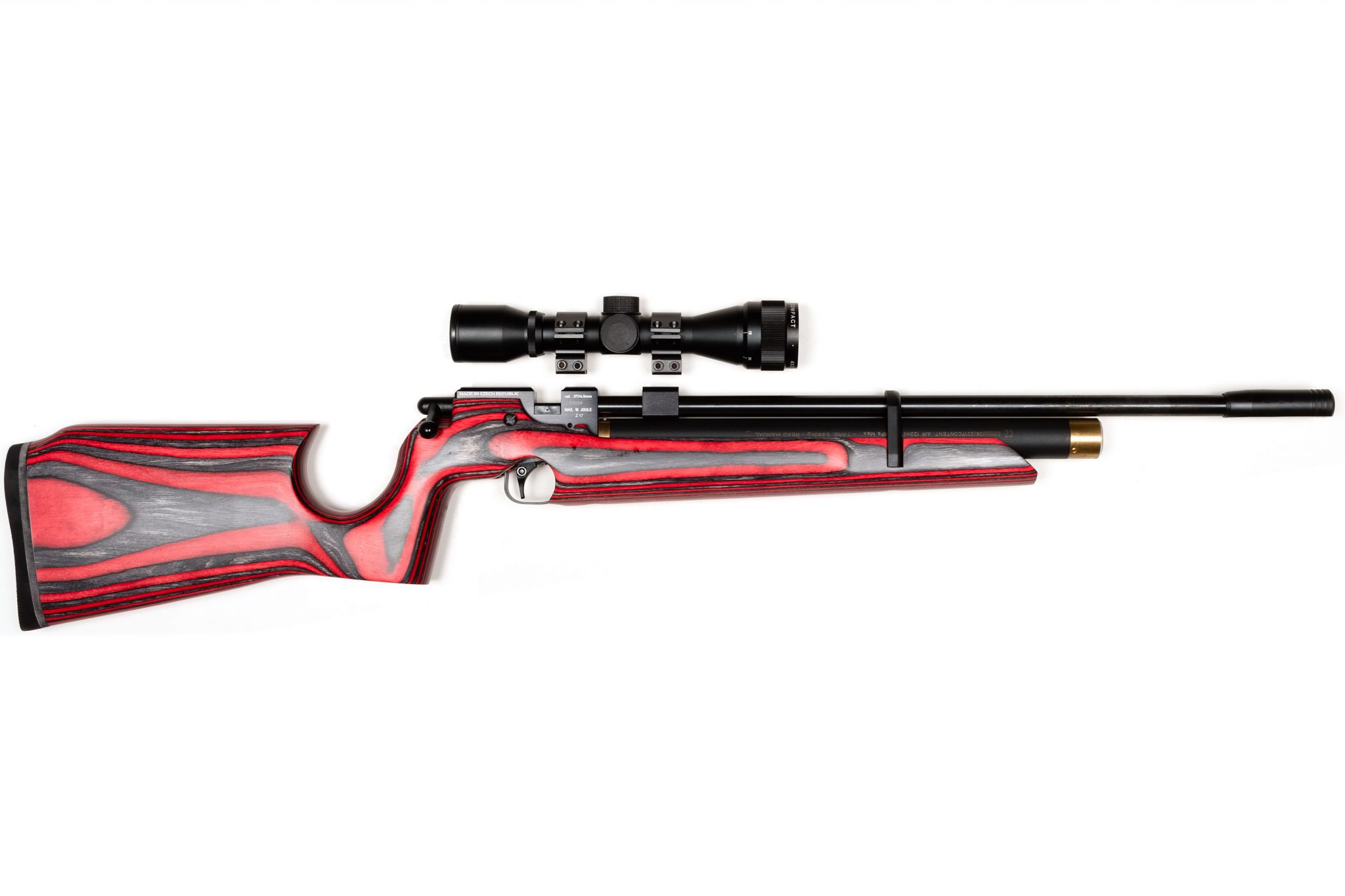 CZ 200 S HUNTER .177 Pellet Red & Black Laminate PCP Air Rifle Scope ...