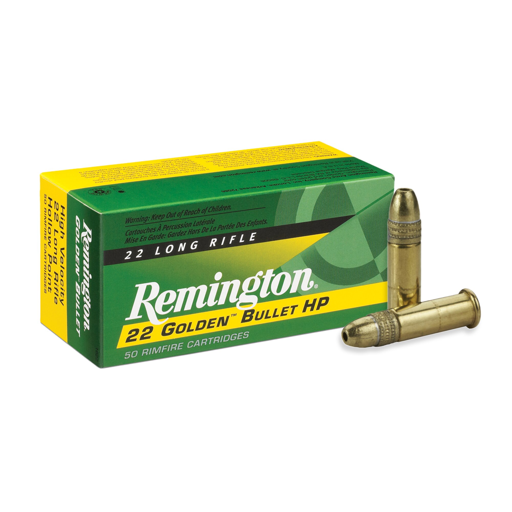 Remington Golden Bullet 22 LR 36 Gr Plated HP Box of 50 » Tenda Canada
