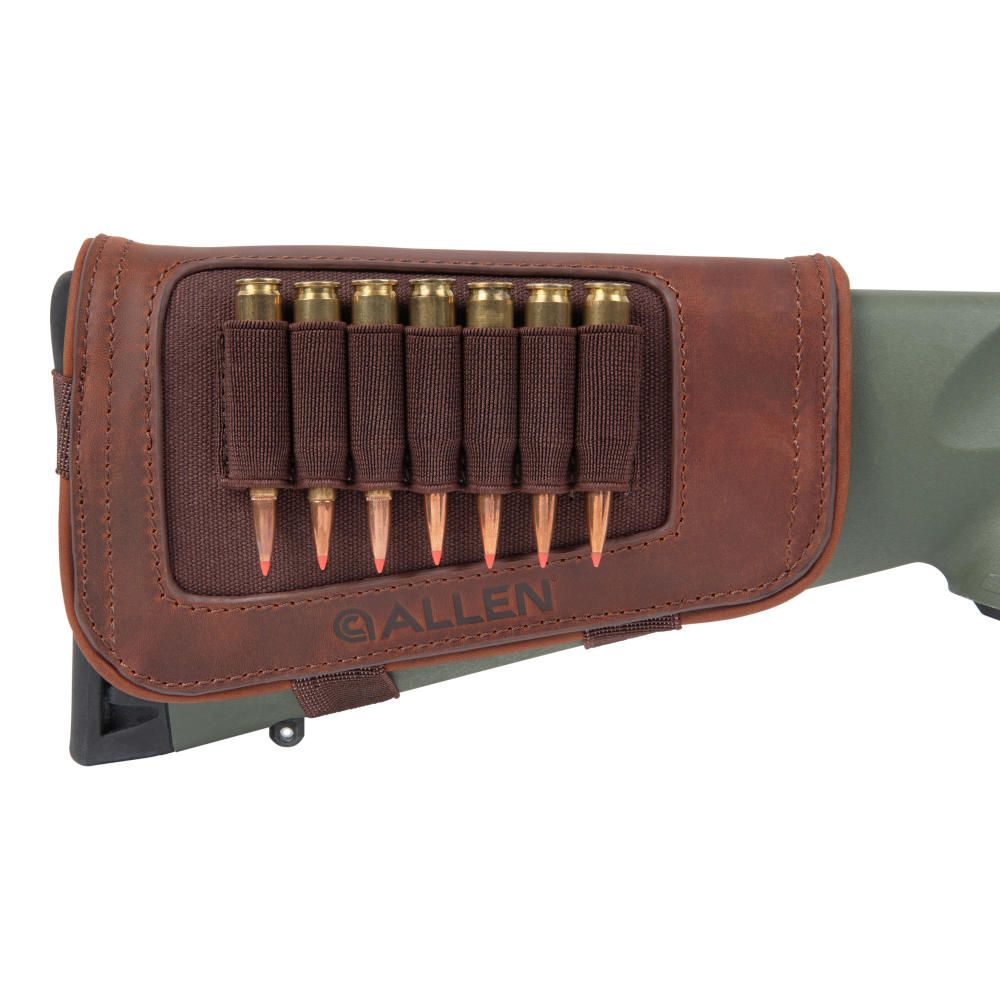Allen New Castle Leather Buttstock Cartridge Carrier, Brown » Tenda Canada