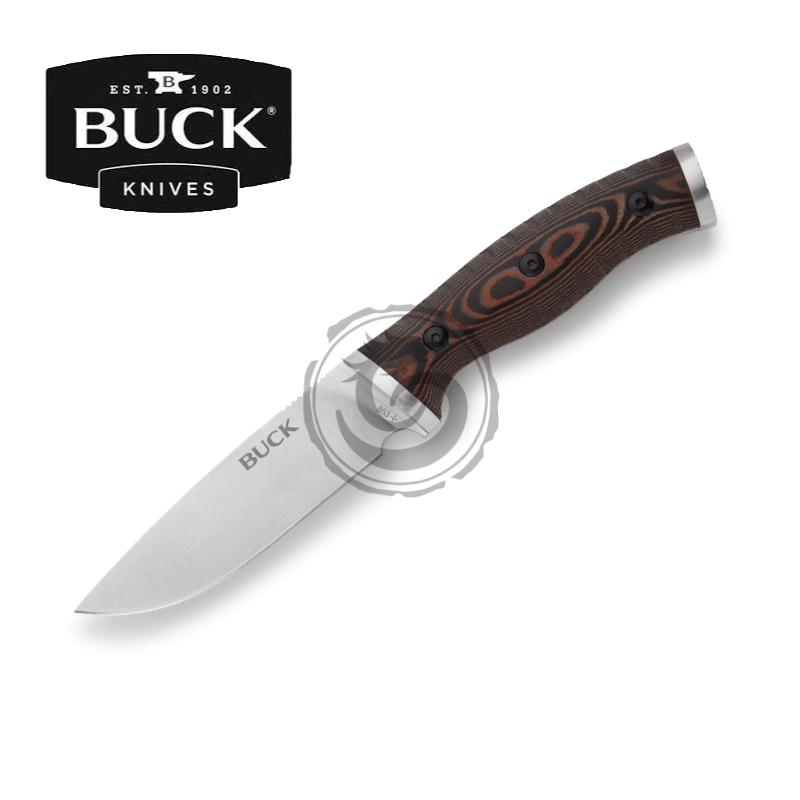 Buck Knives 853 Small Selkirk Survival Knife Fixed Blade, Brown Micarta ...