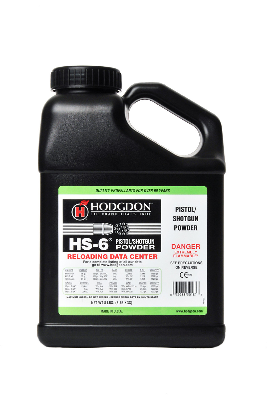 Hodgdon HS-6 Pistol/Shotgun Powder 8 lb | Buy in Canada | Gotenda