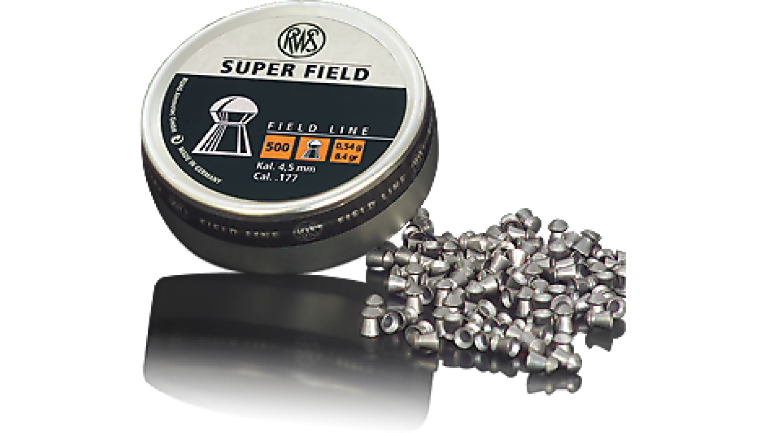RWS SuperField Pellets .177 Caliber 8.4Gr Tin of 500 » Tenda Canada