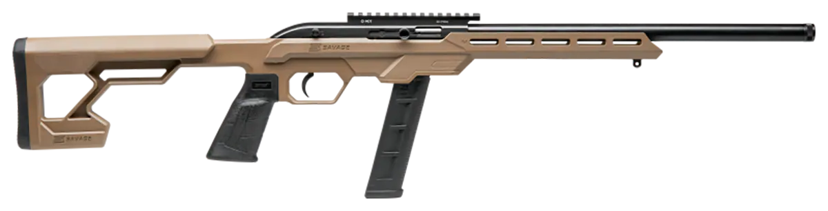 Savage 64 Precision 22 LR 16.5" Semi-Auto Carbon Steel Rifle - FDE » Tenda Canada