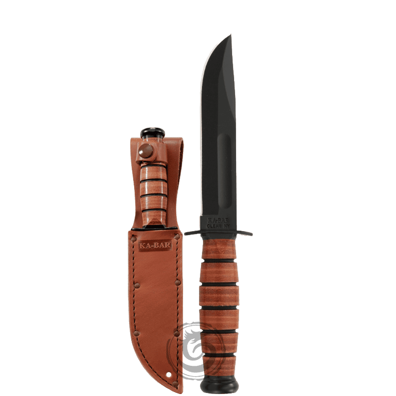 KA-BAR USA Short Fighting / Utility Knife w/ Leather Sheath » Tenda Canada