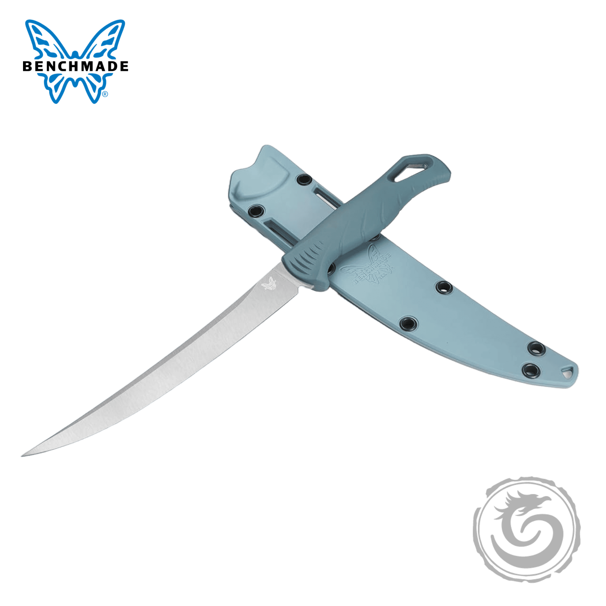 Benchmade Fishcrafter | Depth Blue Santoprene | 7" Trailing Point ...