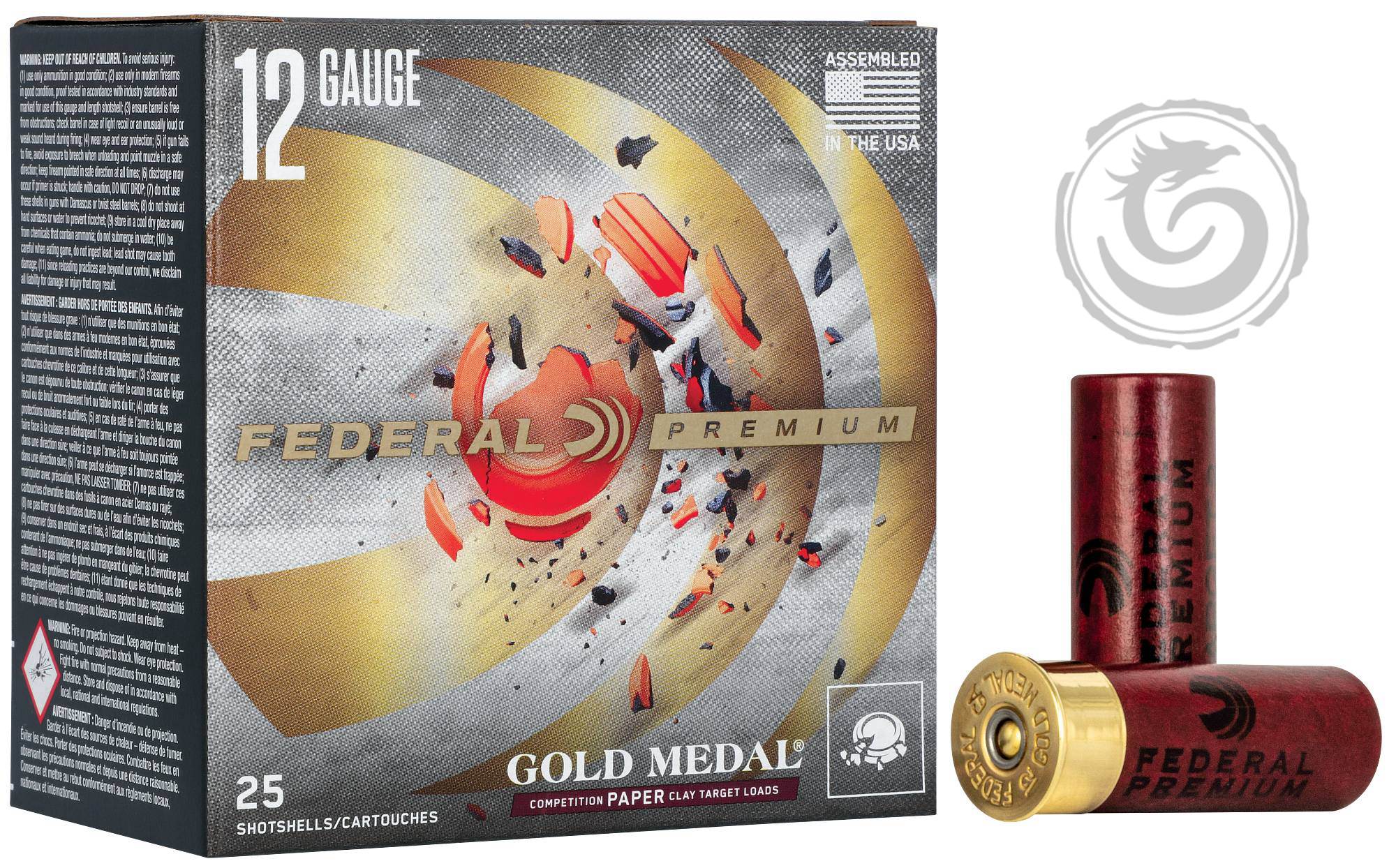 Federal Gold Medal Paper Wad 12 Ga 2-3/4" #7.5 Box of 25 » Tenda Canada