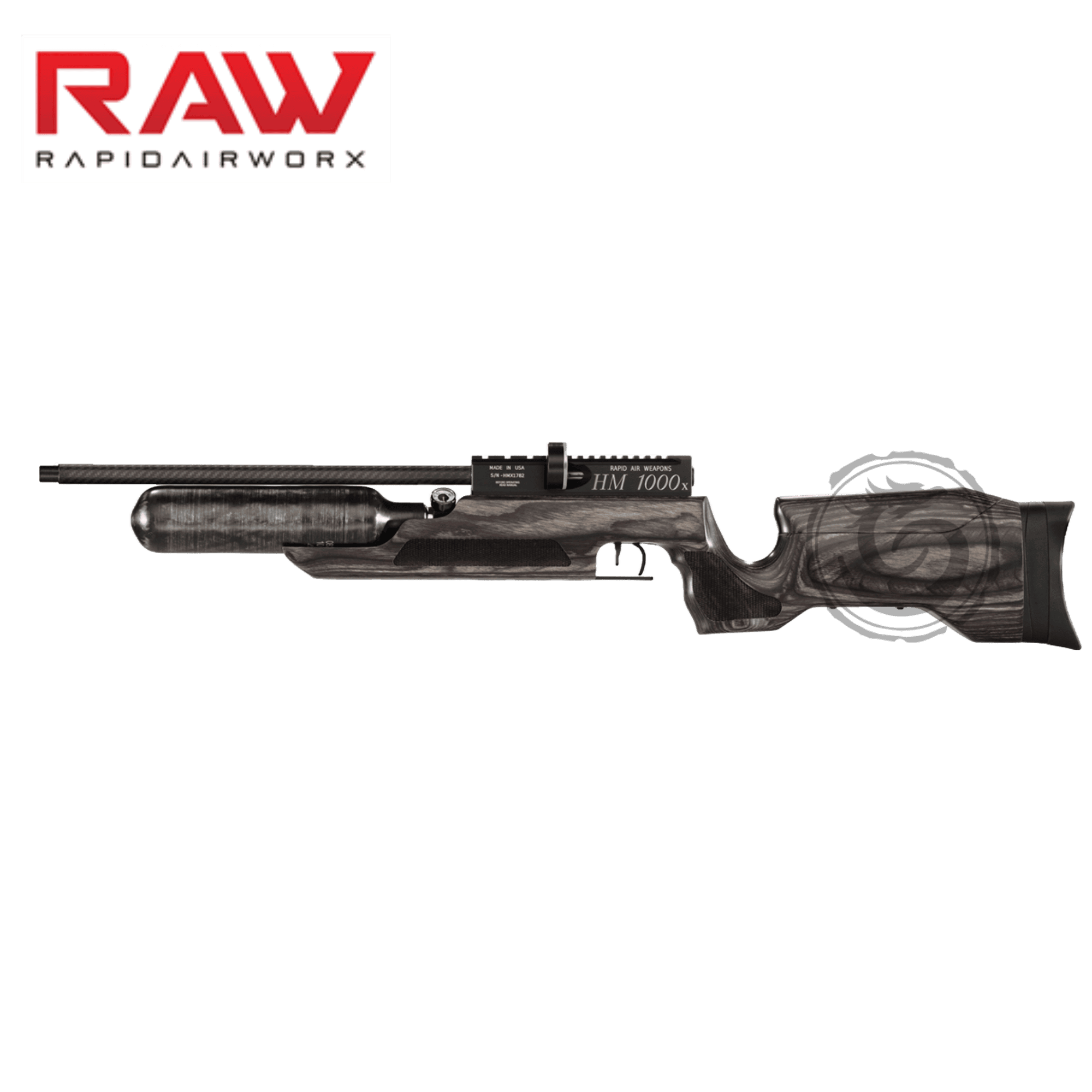 RAW HM1000x LRT Air Rifle .22 Cal - Black Laminate » Tenda Canada