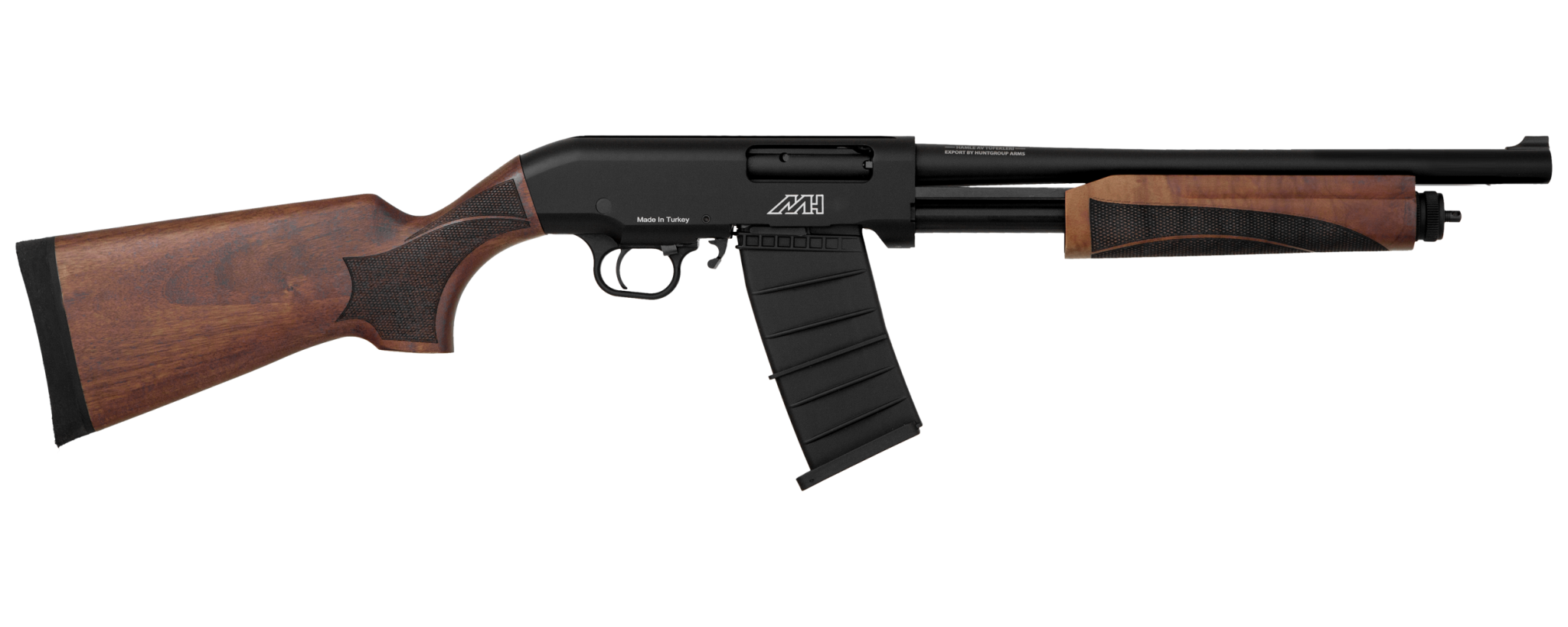 Hunt Group PX-12 Mag Fed 12 Ga 3″ Cham 18.5″ Pump Action Shotgun Walnut ...