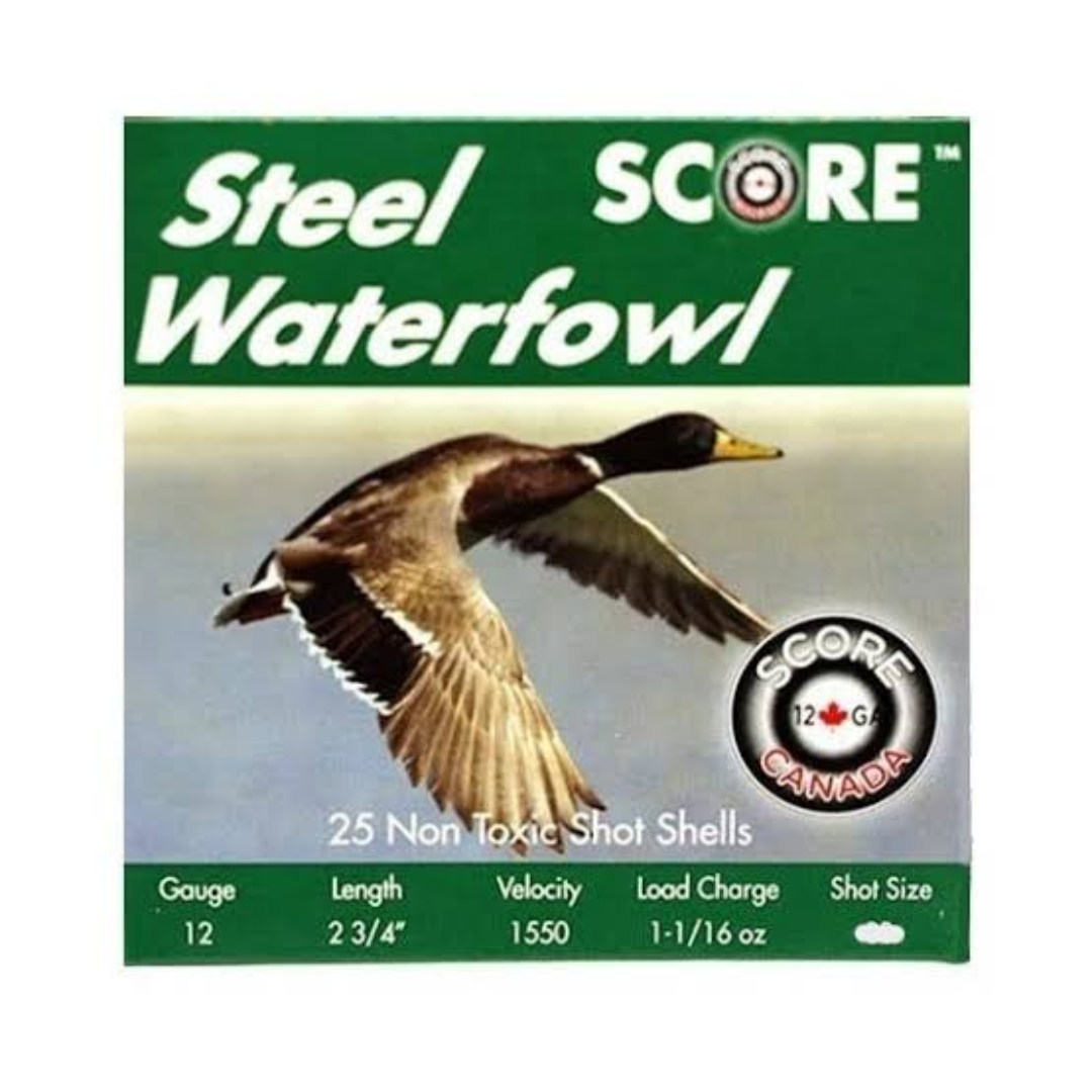 Score Waterfowl 12 Ga, 2-3/4", 1-1/16 oz, #2 Steel Shot Box of 25 | Buy ...