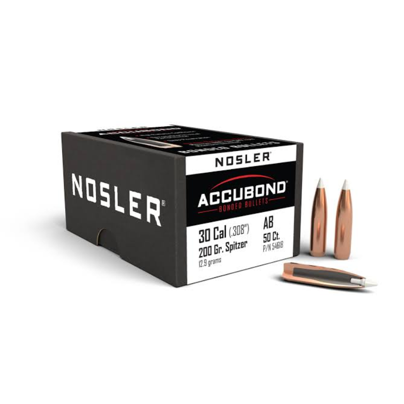 Nosler AccuBond 30 Cal (.308) 200 Gr Spitzer Point Box of 50 » Tenda Canada
