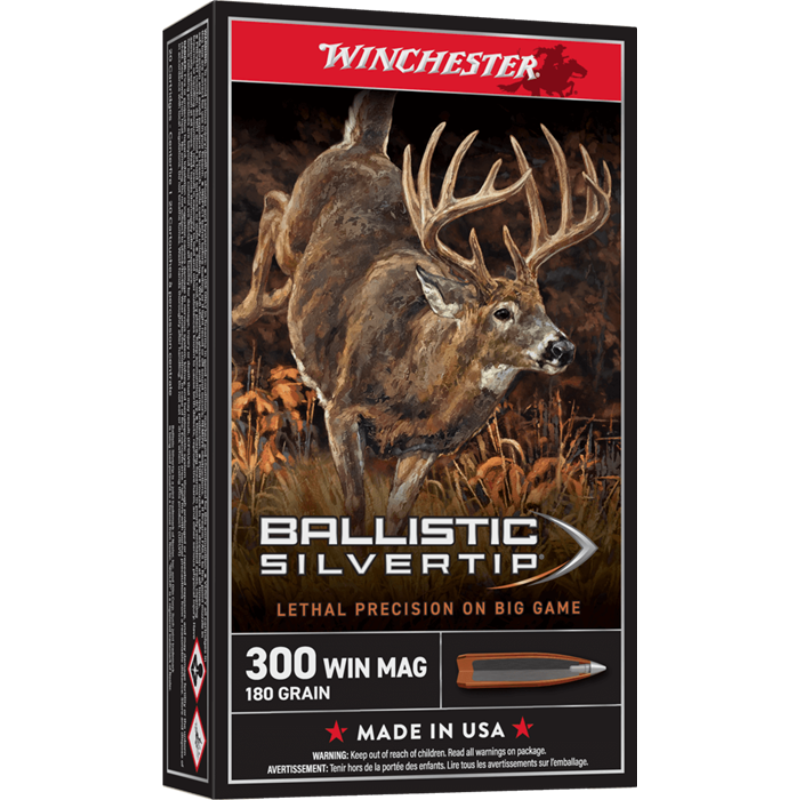 Winchester Ballistic Silvertip 300 Win Mag 180 Gr Polymer Tipped Box of ...