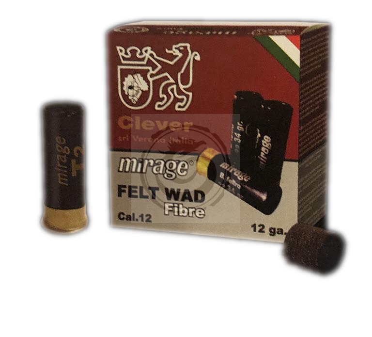 Clever T2 Borra Feltro Fibre 12Ga, 2-3/4", 28g, #9 Case of 250 (STORE ...