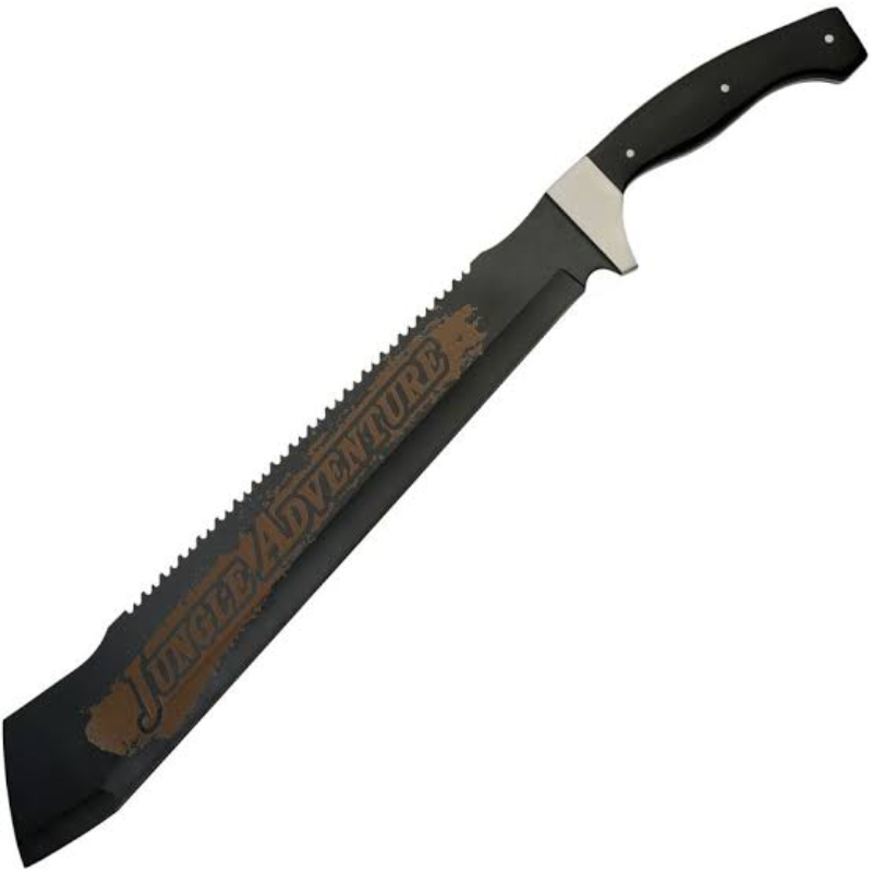 CNM - 25" Saw Back Jungle Machete, Black Wood Handle » Tenda Canada