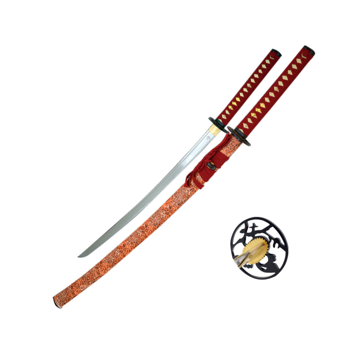 Snake Eye - Handmade Samurai Katana Sword 41", Red Cheetah | Buy in ...