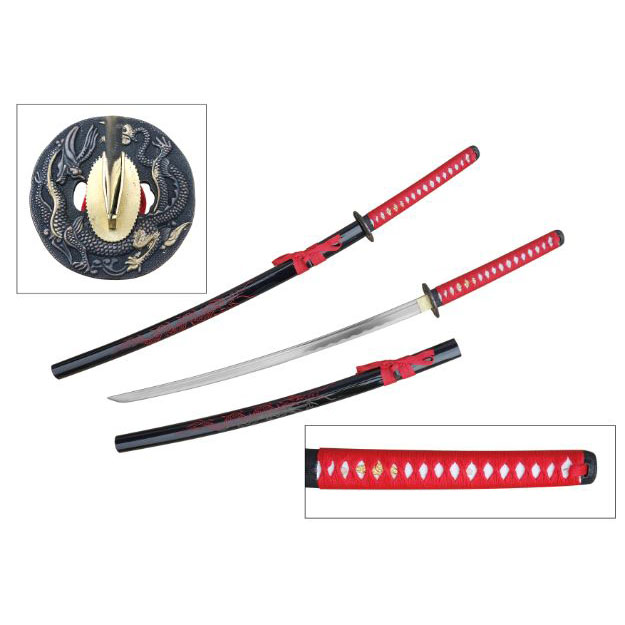 Snake Eye - Classic Handmade Samurai Katana Sword 41", Red | Buy in ...