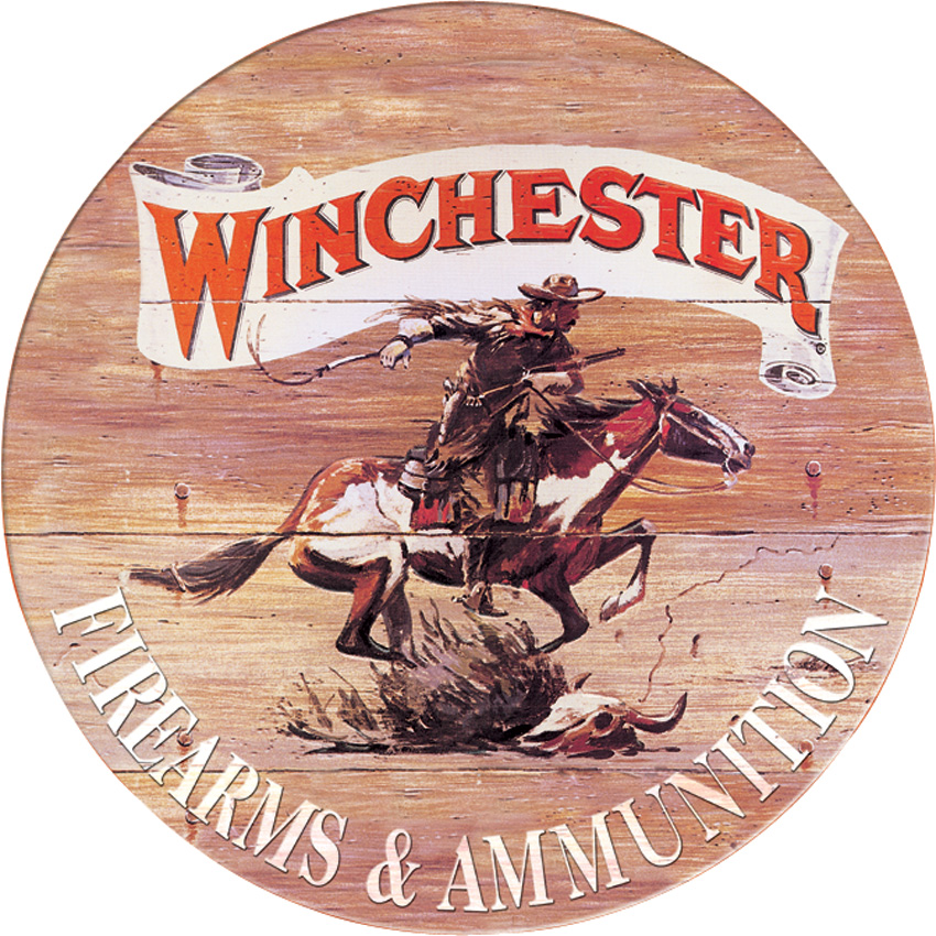 CNM – “Winchester Express Round" Tin Sign » Tenda Canada