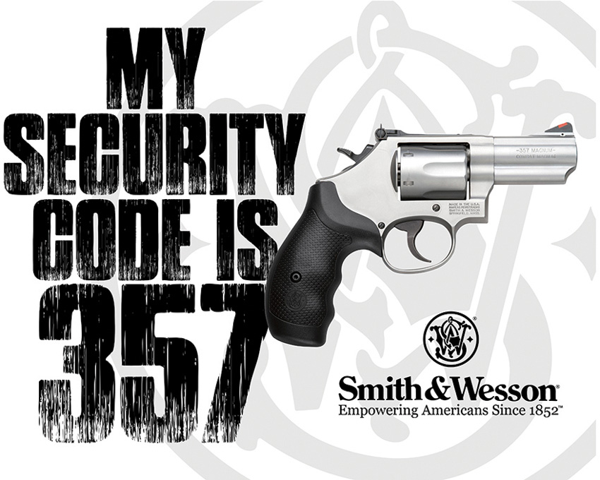 S&W Security Code 357 Tin Sign » Tenda Canada
