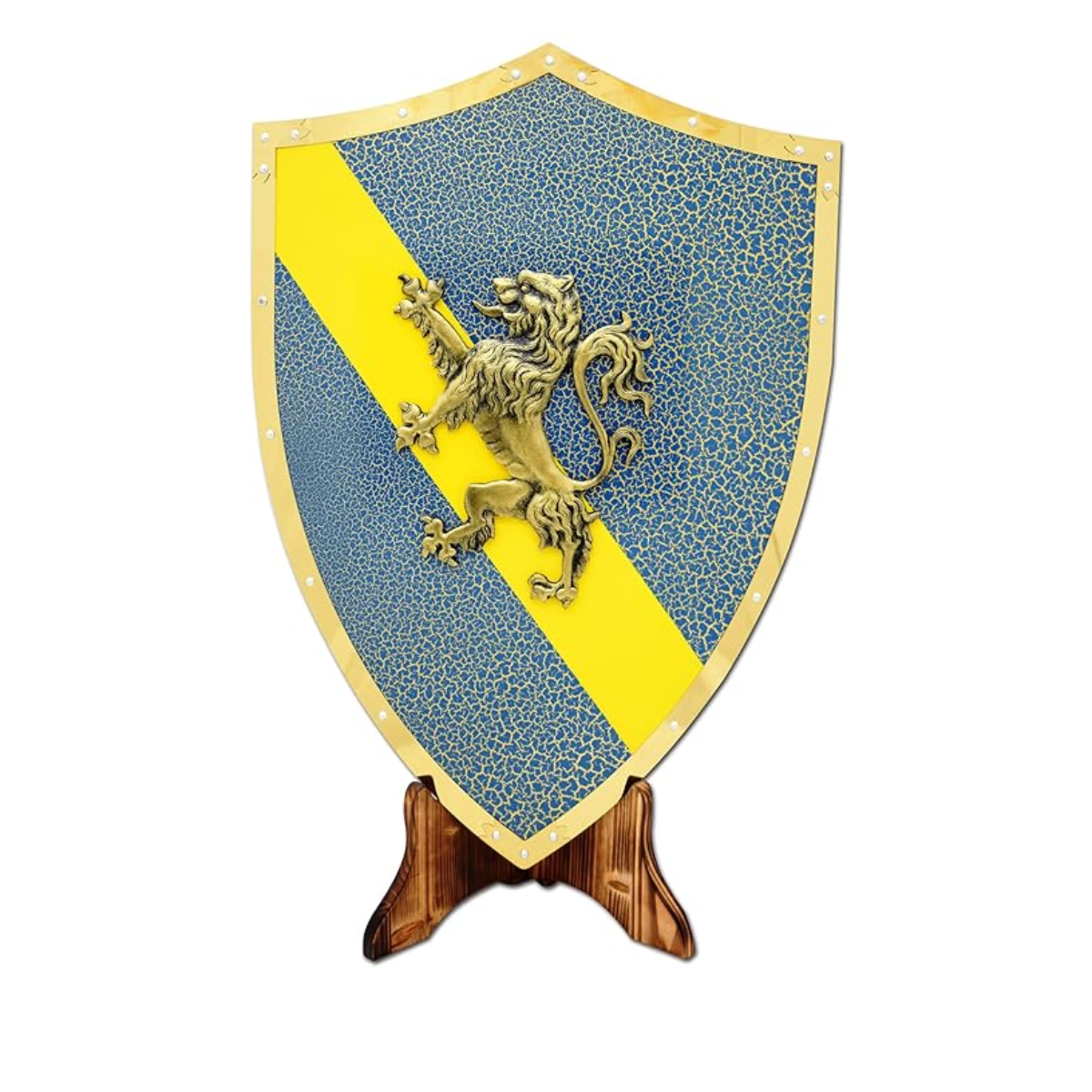 Medieval Warrior – Nobel Knight Rampant Lion Gallant Shield w/ Display ...