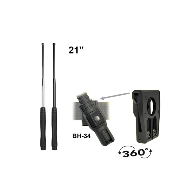 ESP Hardened Expandable Baton 21", Indented Anti-Slip Handle » Tenda Canada