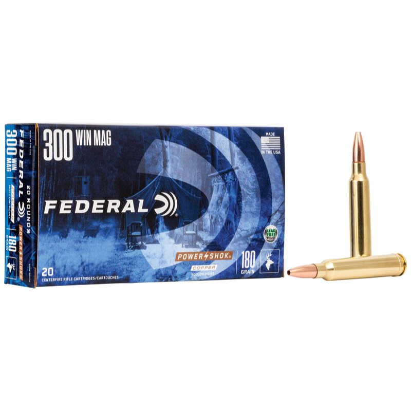 Federal Power-Shok 300 Win Mag 180 Gr Copper HP Box of 20 » Tenda Canada