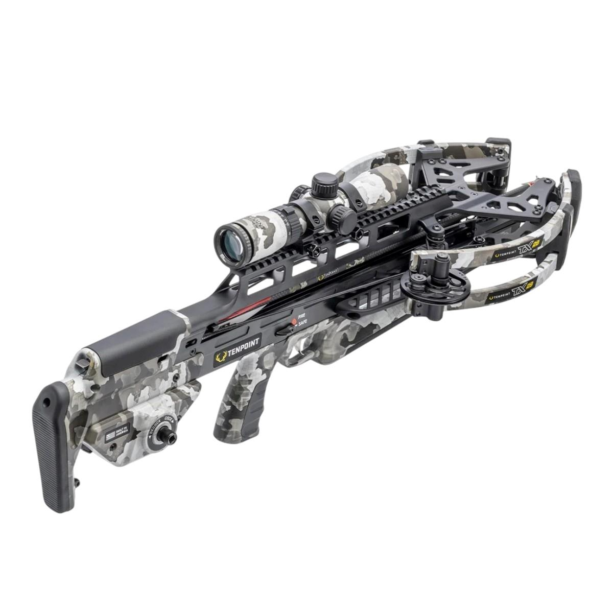 TenPoint TX 28 Crossbow Package w/ RangeMaster 100 Camo Scope – Vektra ...