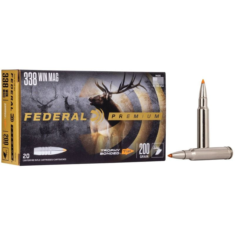 Federal Premium Vital-Shok 338 Win Mag 200 Gr Trophy Bonded Tip Box of ...
