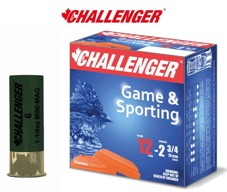 Challenger Mini Mag 12 Ga, 2-3/4", 1-1/4oz, #4 Shot Box of 25 » Tenda ...