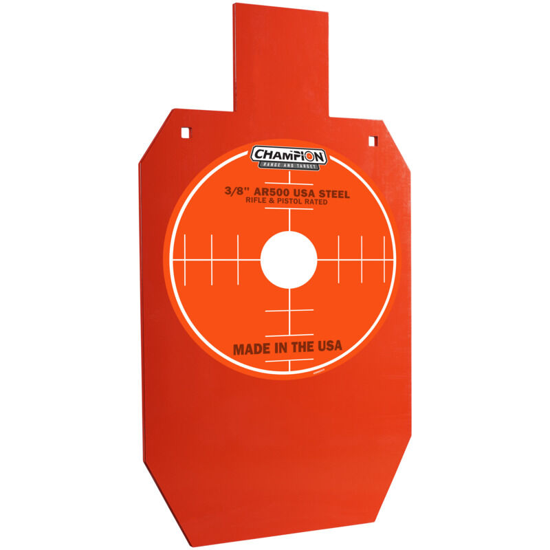Champion Center Mass Rifle & Pistol Steel Target, 3/8” AR500 – 66% IPSC ...