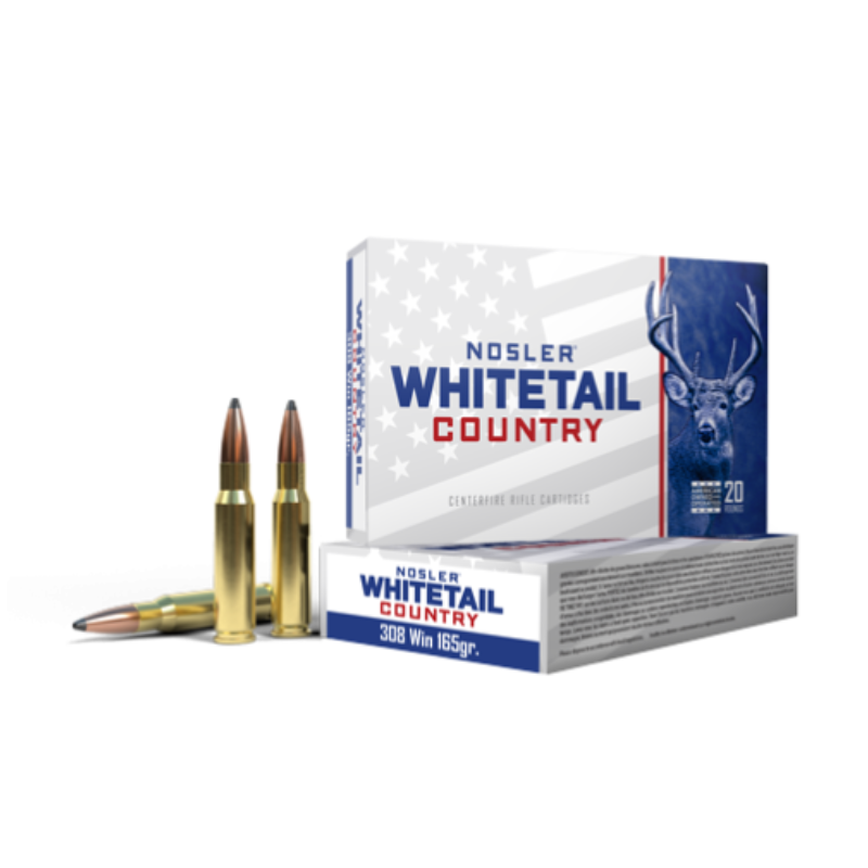 Nosler Whitetail Country 308 Win 165 Gr Solid Base Box of 20 » Tenda Canada