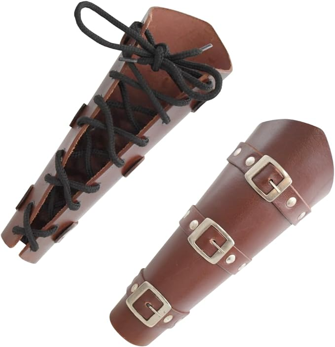 Medieval Warrior – Brown Faux Leather Arm Guard Pair - ARM-GRD-BR | Buy ...