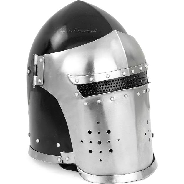 Medieval Warrior - Role Play Knight Barbuta Helmet w/ Stand - BARBUTA ...