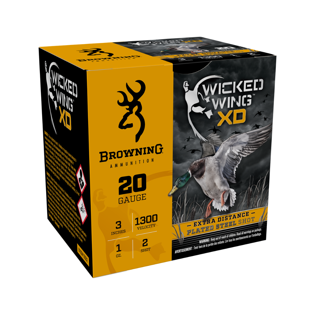 Browning Wicked Wing XD 20 Ga, 3", 1 oz #2 Shot Box of 25 » Tenda Canada