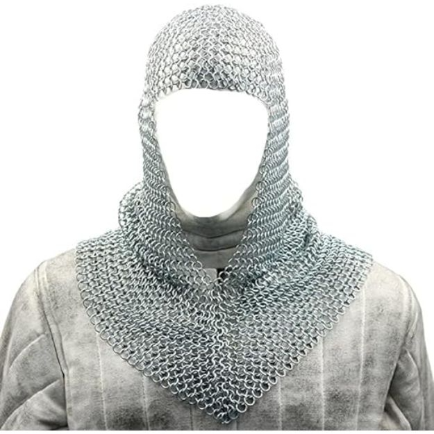 Medieval Warrior – Silver Battle Ready Chainmail Coif - COIF » Tenda Canada