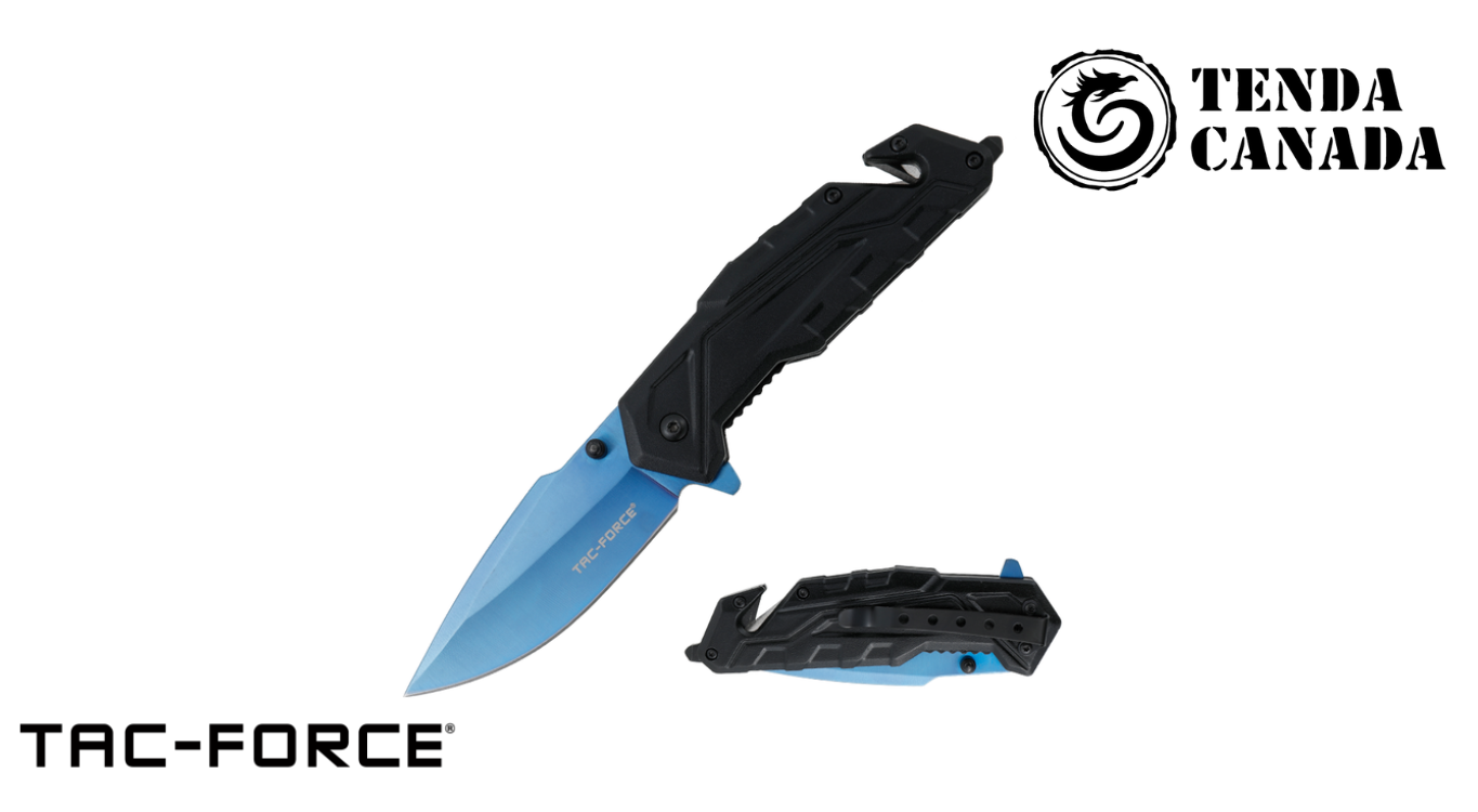 TAC-Force – Tinite Coated Assisted Opening Folding Knife, Blue » Tenda ...