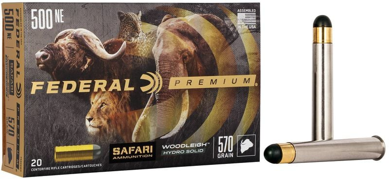 Federal Safari Woodleigh Hydro Solid 500 Nitro Express 570 Gr Box of 20 ...