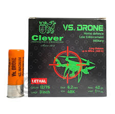 Clever T3 VsDrone Magnum 12Ga, 3", 1-1/2oz, 42g, #4 Buck Box of 25 ...