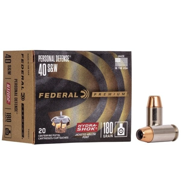 Federal Premium PD 40 S&W 180Gr Hydra-Shok JHP Box of 20 » Tenda Canada