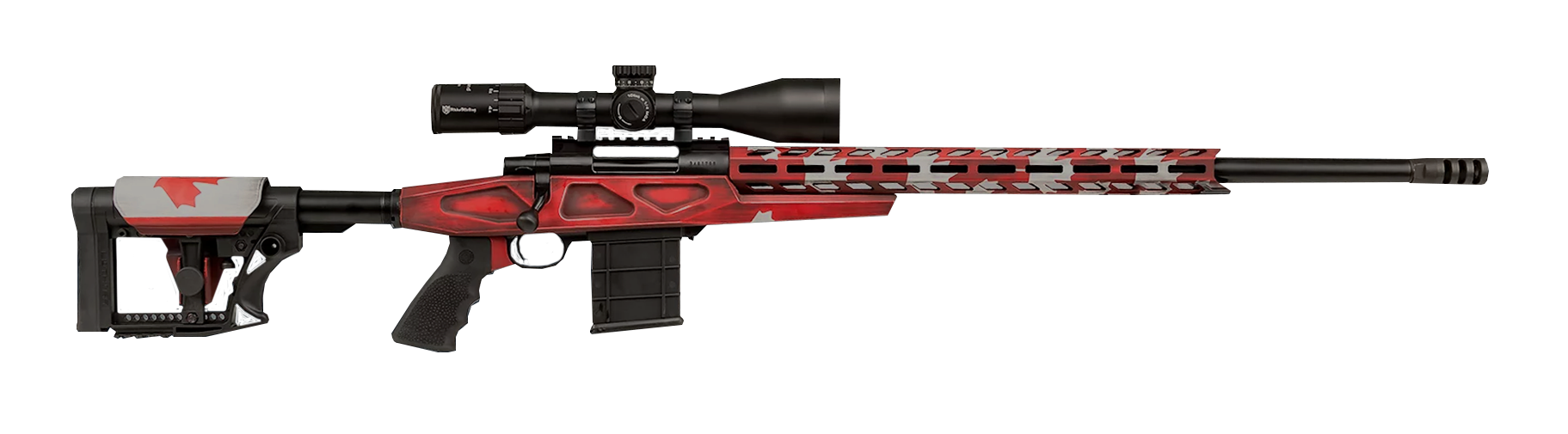 Howa Hera M1500 308 Win 24" Canadian Flag Chassis Rifle w/Scope Combo ...