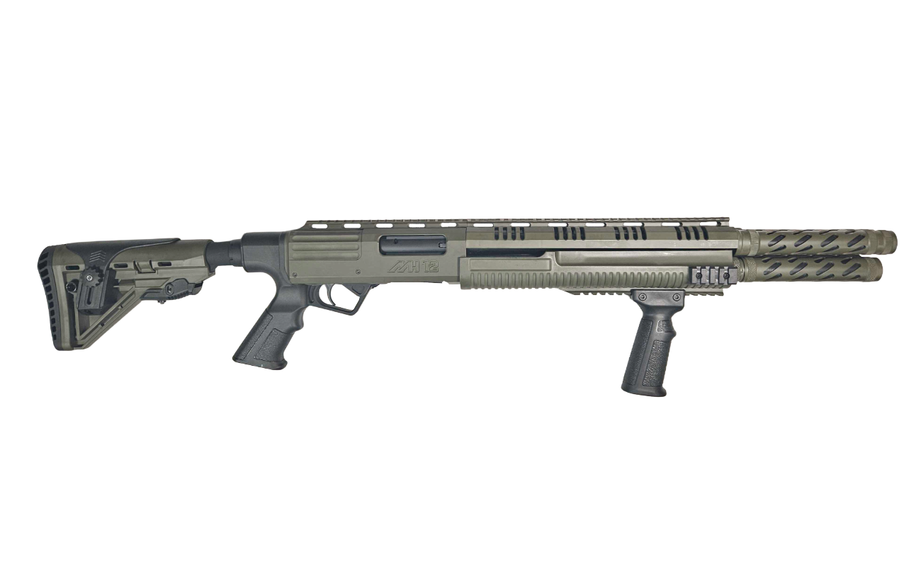 Hunt Group MH12 Double Barrel 12 Ga Pump Action Shotgun - OD Green ...