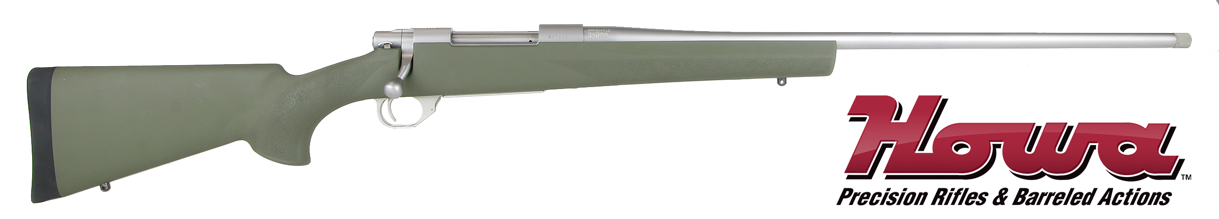 Howa M1500 Hogue Stainless 300 Win Mag Bolt Action Rifle - Green ...