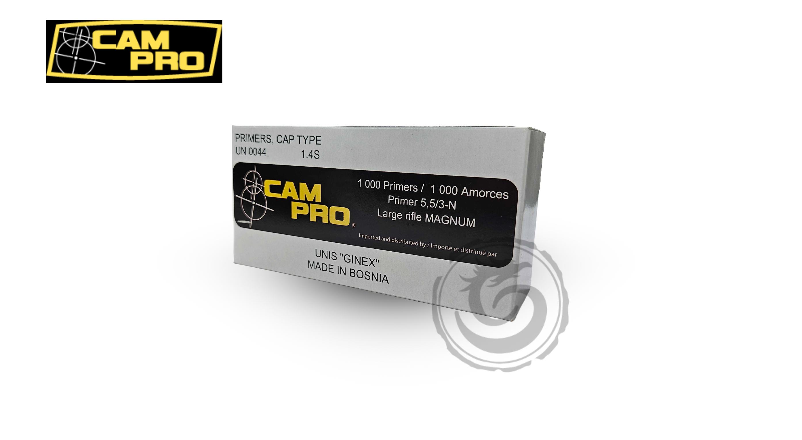 Campro Ginex Large Rifle Magnum Primer, Box of 1000 » Tenda Canada
