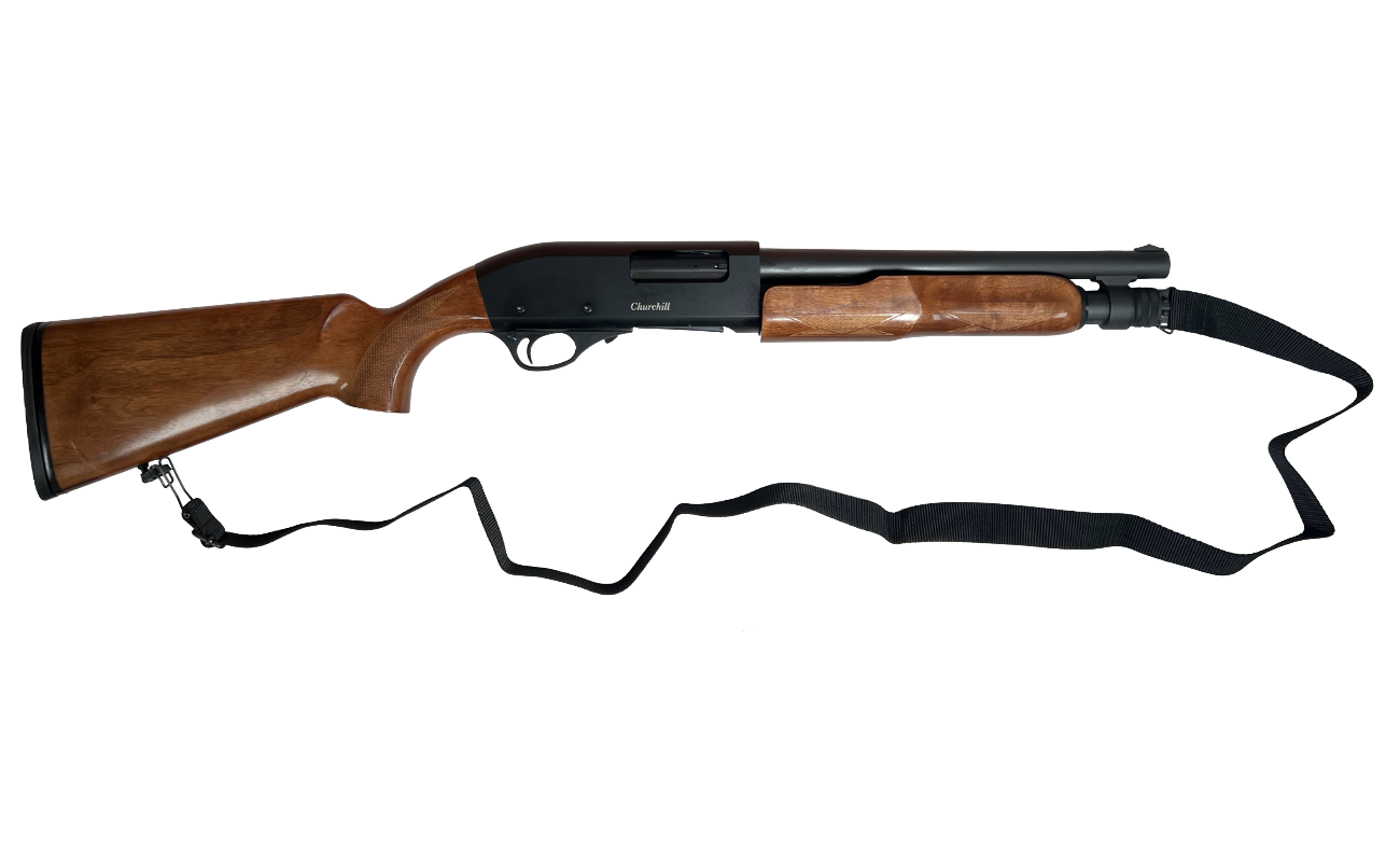 Consignment – Churchill 612 Pump Walnut 12 Ga 12" pump-action Shotgun ...